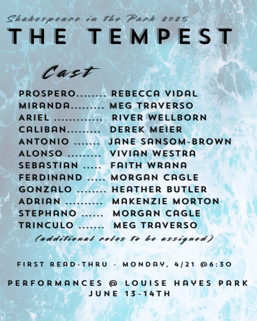 The Tempest Cast Announced – Kathleen C. Cailloux City Center for the ...